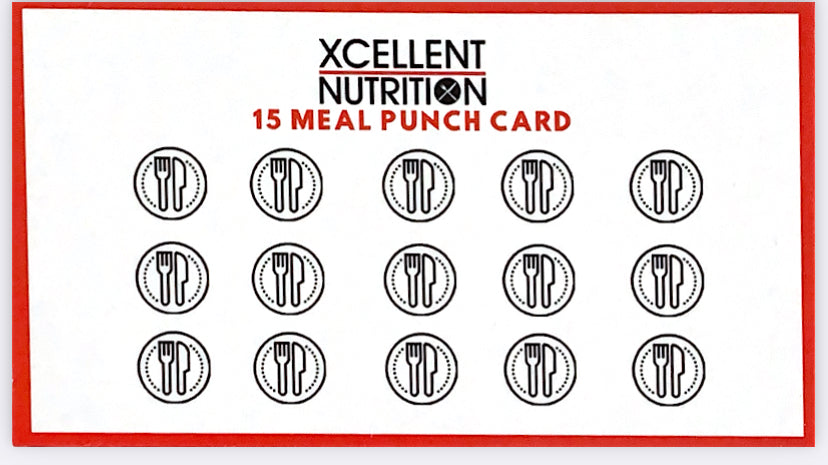 15 Meal Punch Card – Xcellent Nutrition
